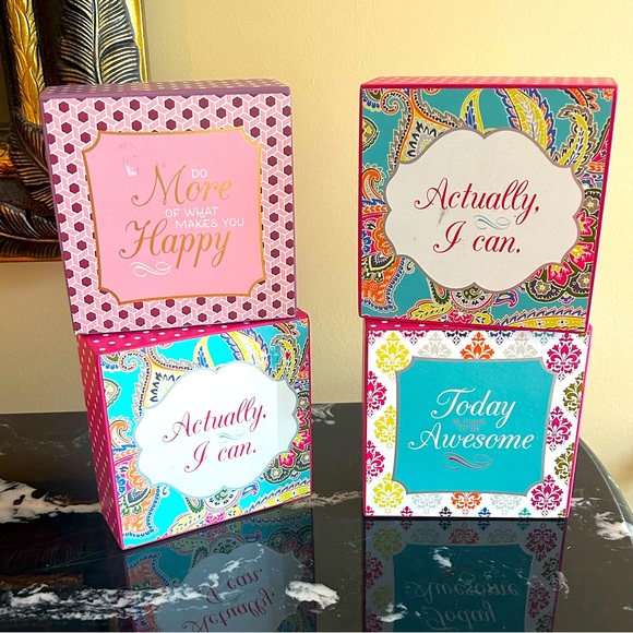 Accents | Four Inspirational Block Decorations | Poshmark